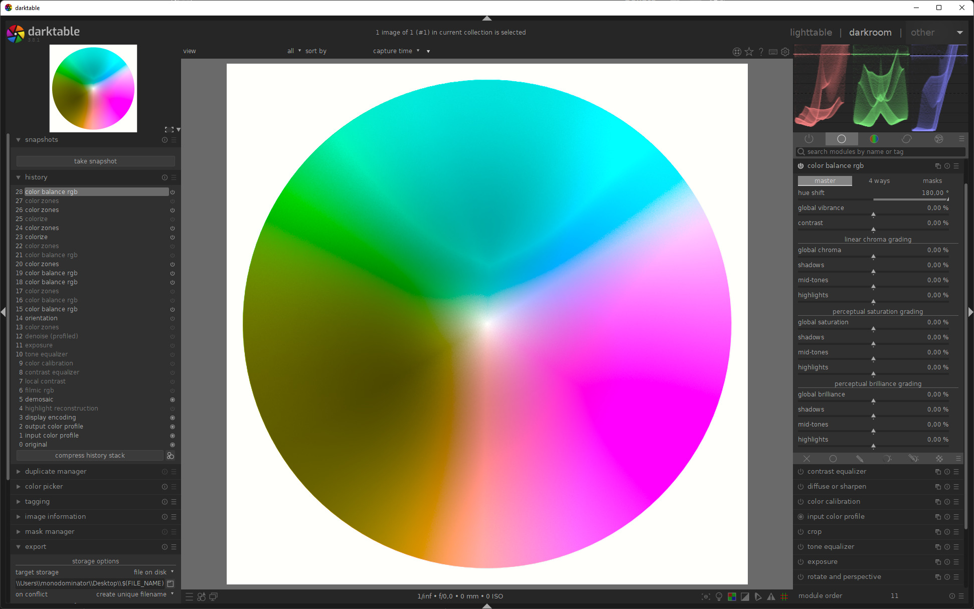 Hue Rotation And Color Collapsing Darktable Discuss Pixls Us