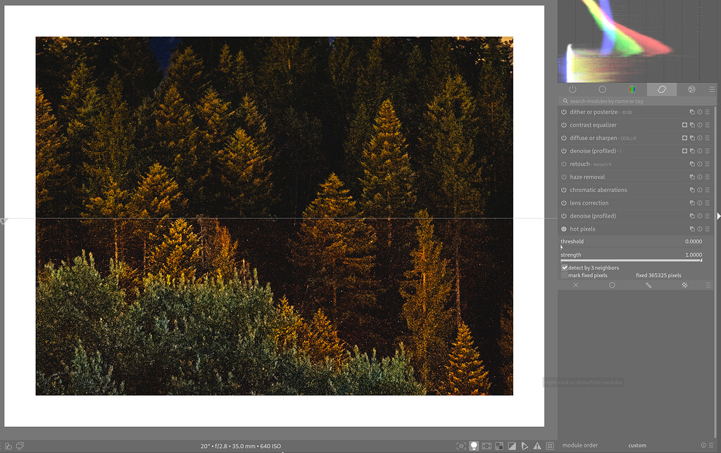 Denoising with hot pixels - darktable - discuss.pixls.us