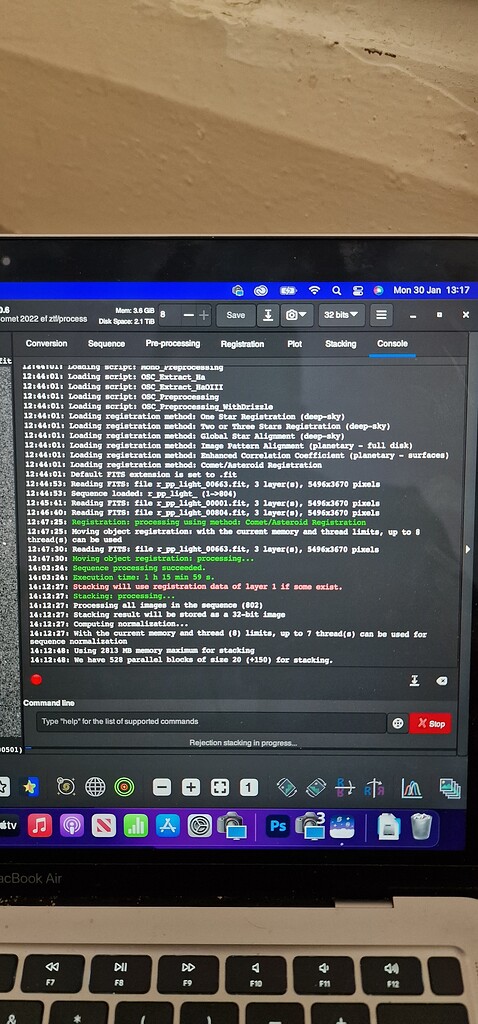 Hanging during comet stacking - Siril - discuss.pixls.us
