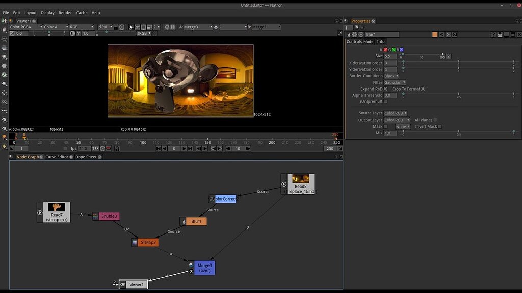Natron Tutorial Using STmap For Fake Reflection Using Blender Cycle UV ...
