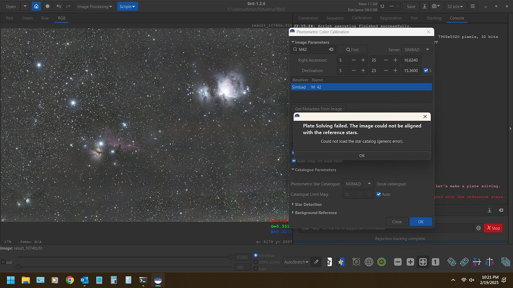 Parts of Siril freeze in Win11 - Siril - discuss.pixls.us