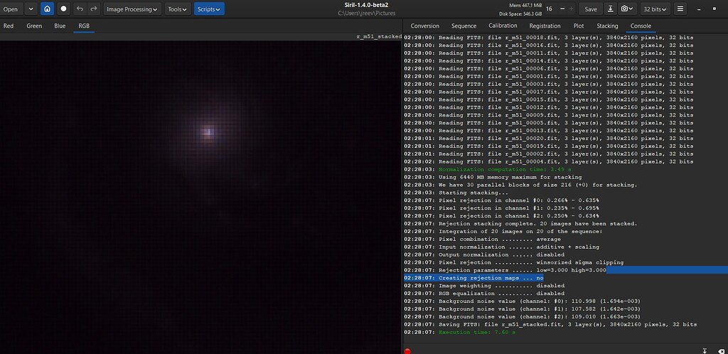 Siril - problem with square pixel pattern - Siril - discuss.pixls.us
