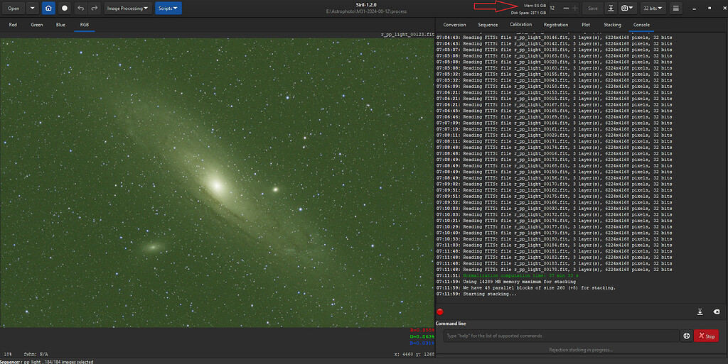 Siril stacking starved of RAM - Siril - discuss.pixls.us