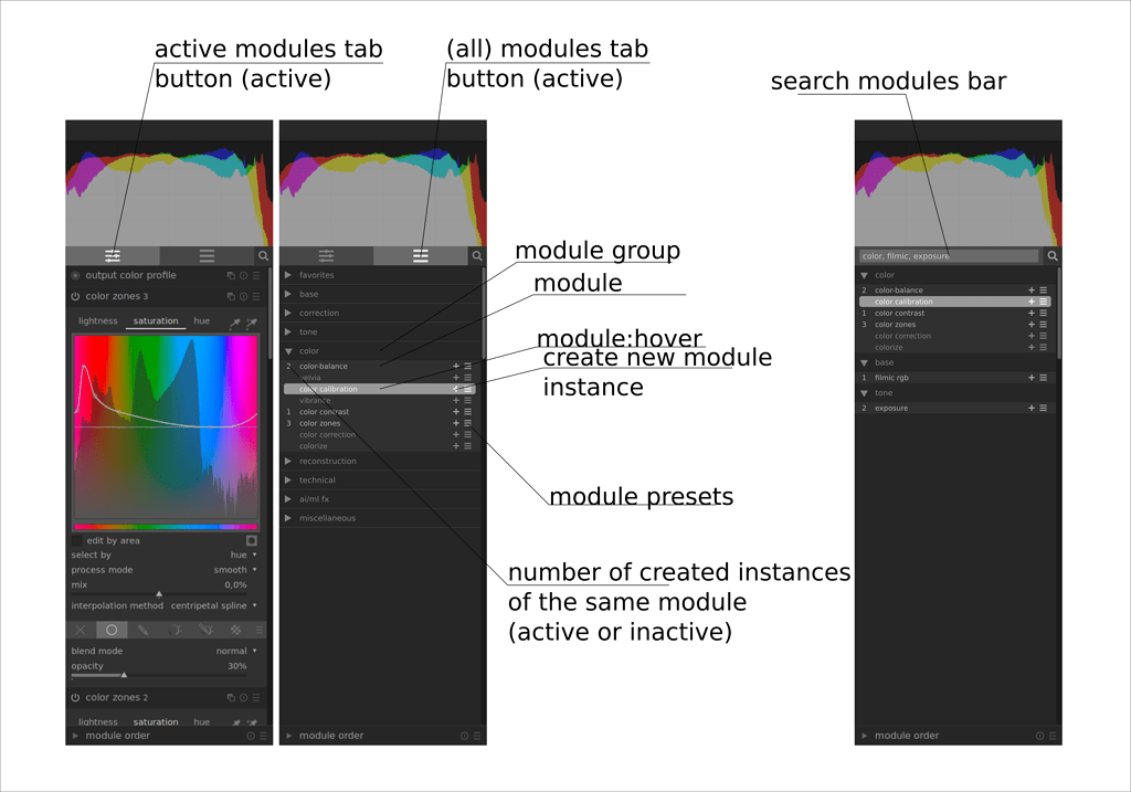 Module Group Improvement Mockup - darktable - discuss.pixls.us