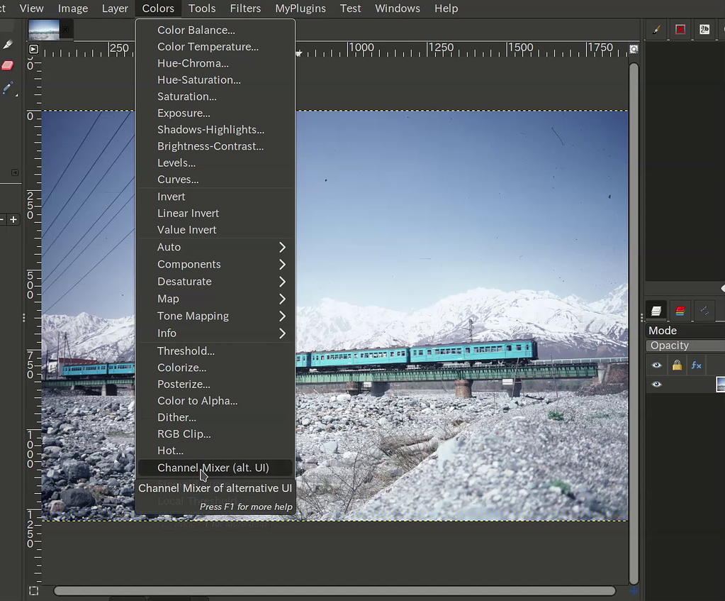 Python plug-in: Channel Mixer with Alternative UI - GIMP - discuss.pixls.us