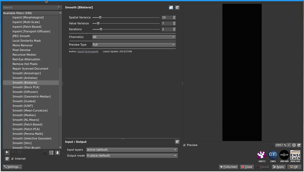 GIMP GMIC Preview/Zoom broken [SOLVED] - G'MIC - discuss.pixls.us