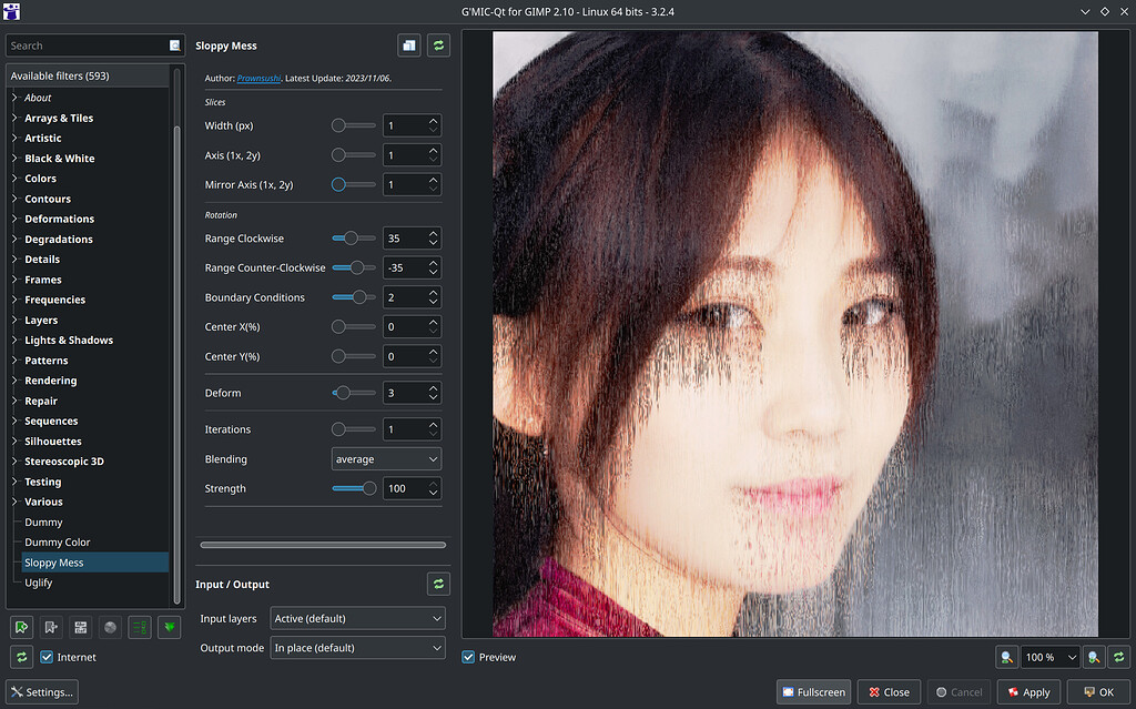 Sloppy Mess filter - G'MIC - discuss.pixls.us