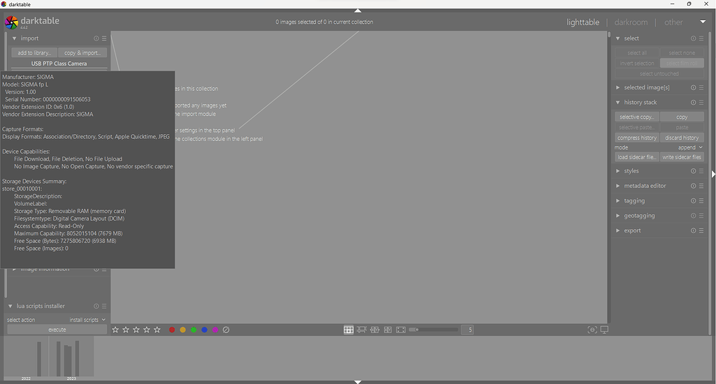 Please Help: Darktable Tethering with Sigma FPL - darktable - discuss.pixls.us