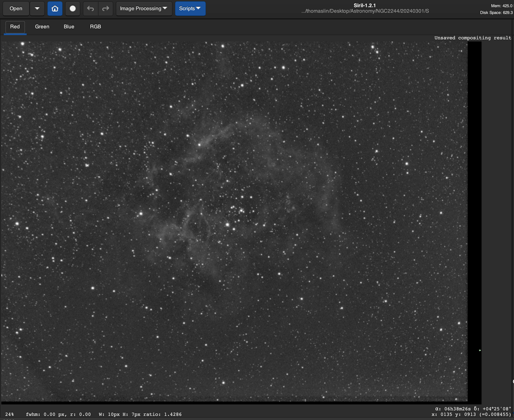 RGB Compositing - Red channel isn't right - Siril - discuss.pixls.us