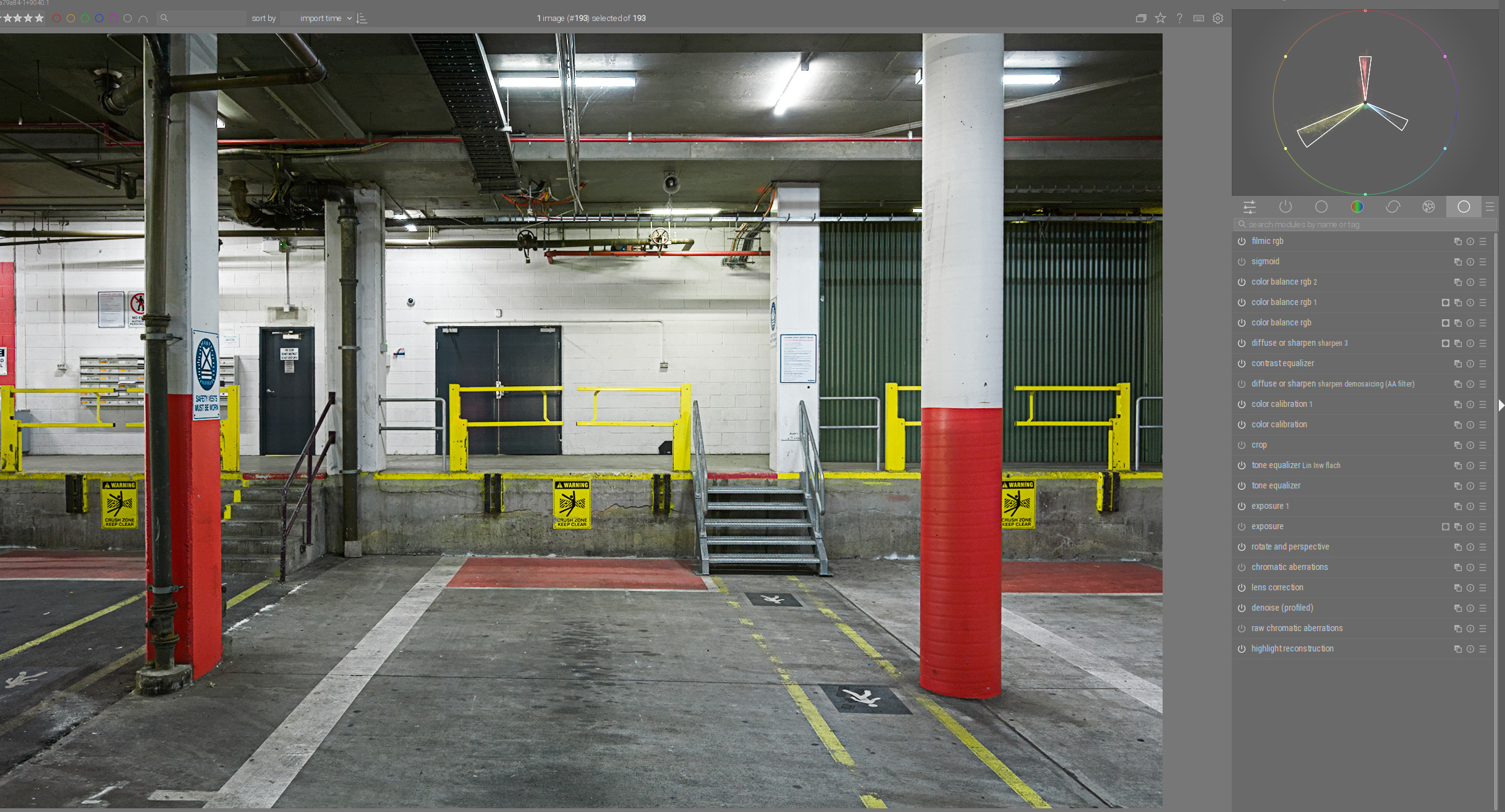 Unloading bay in underground carpark - Play Raw - discuss.pixls.us