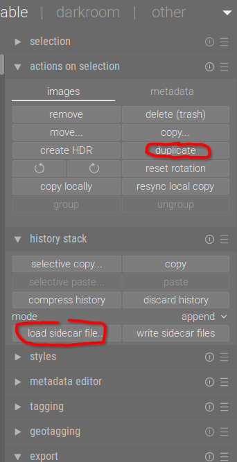How to Apply Different .xmp Files in Darktable? - darktable - discuss.pixls.us