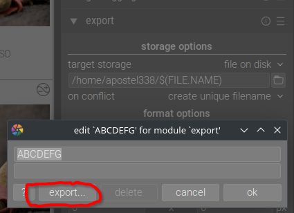 preferences of export module - darktable - discuss.pixls.us