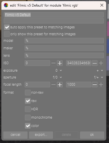 Active modules: Filmic RGB and Sigmoid - Processing - discuss.pixls.us