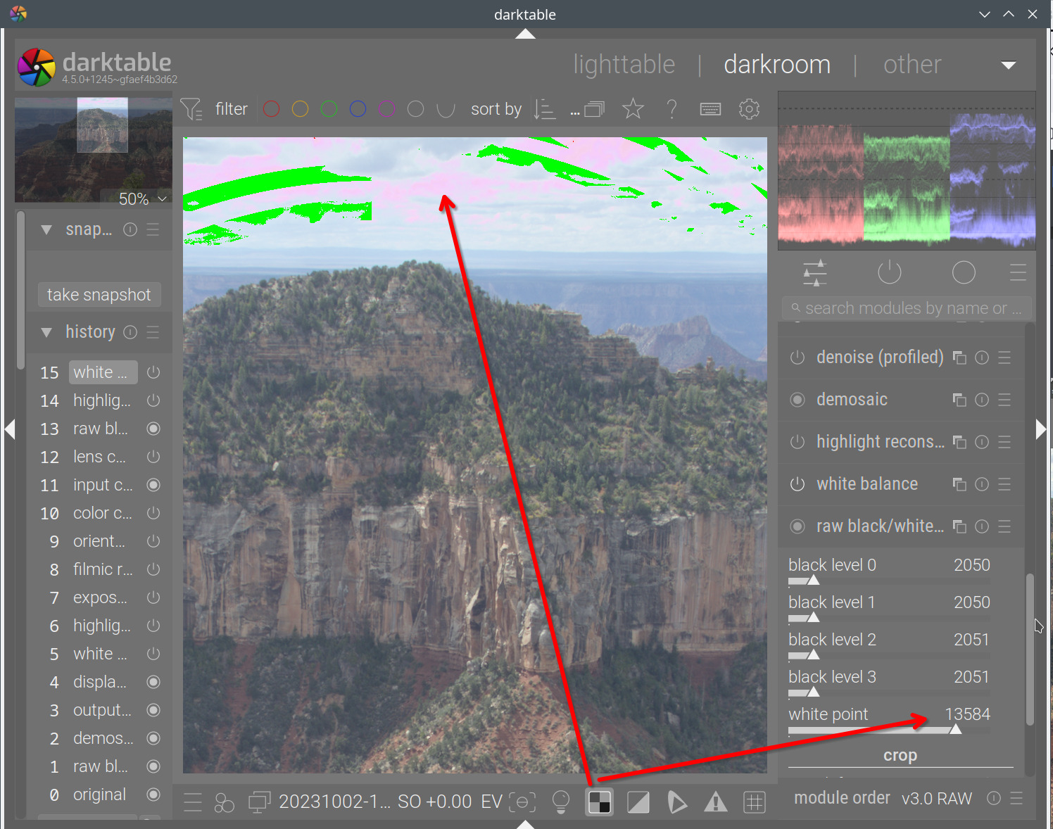 Nearly Blown Out Pixels Showing Up Pinkish - darktable - discuss.pixls.us
