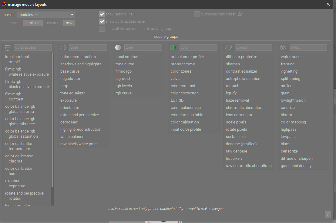version 4.4.1 Frequent modules - Processing - discuss.pixls.us