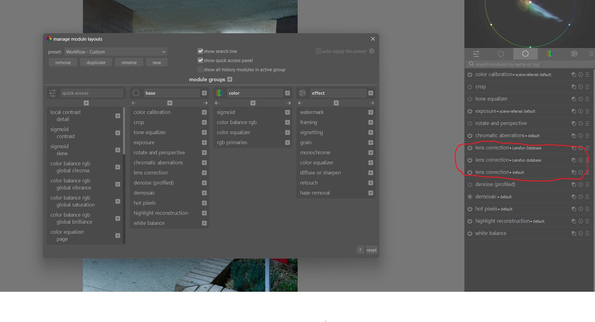 Remove multiple instances of modules from workflow - Software - discuss.pixls.us