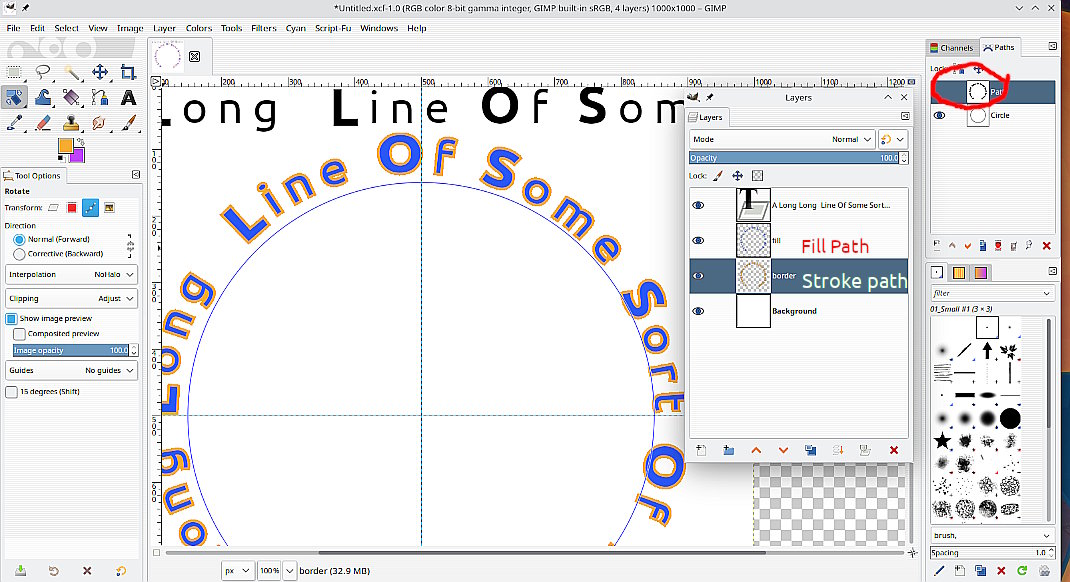 GIMP Create Bordered Text Around A Circle GIMP Discuss pixls us